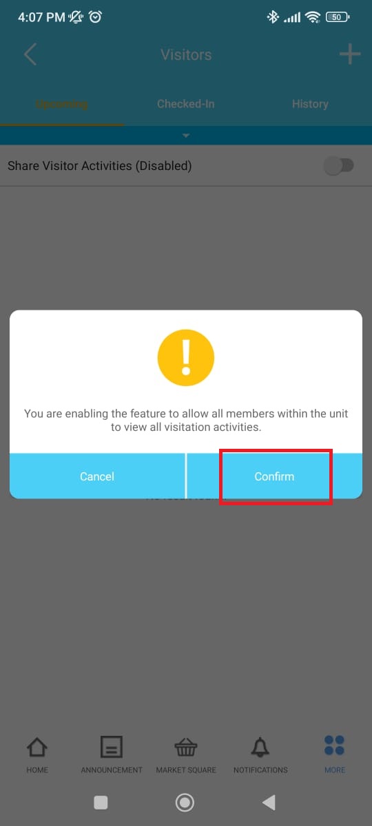How to Enable Visitor Notification Sharing in Your Unit